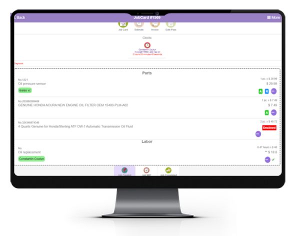 Vehicle Job Cards Work Orders | from reliable Auto Repair Software | ARI