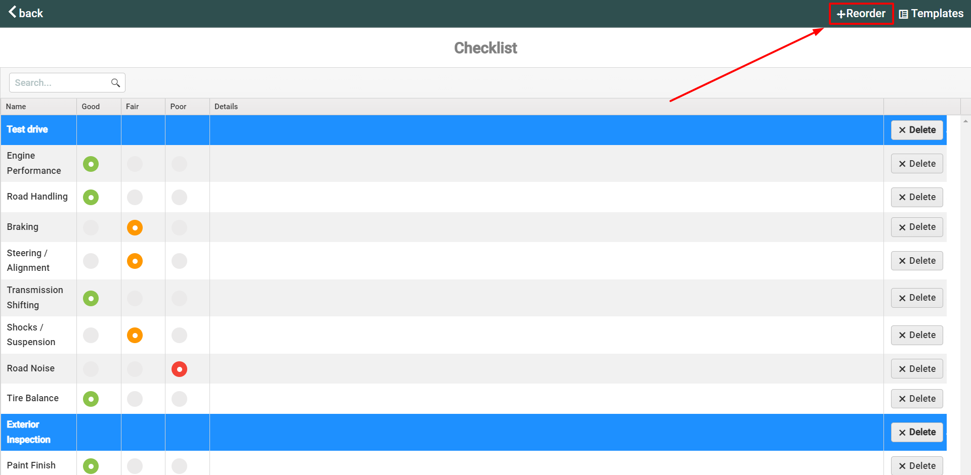 ARI (Auto Repair Software) update v9.9 - Inspections - ARI