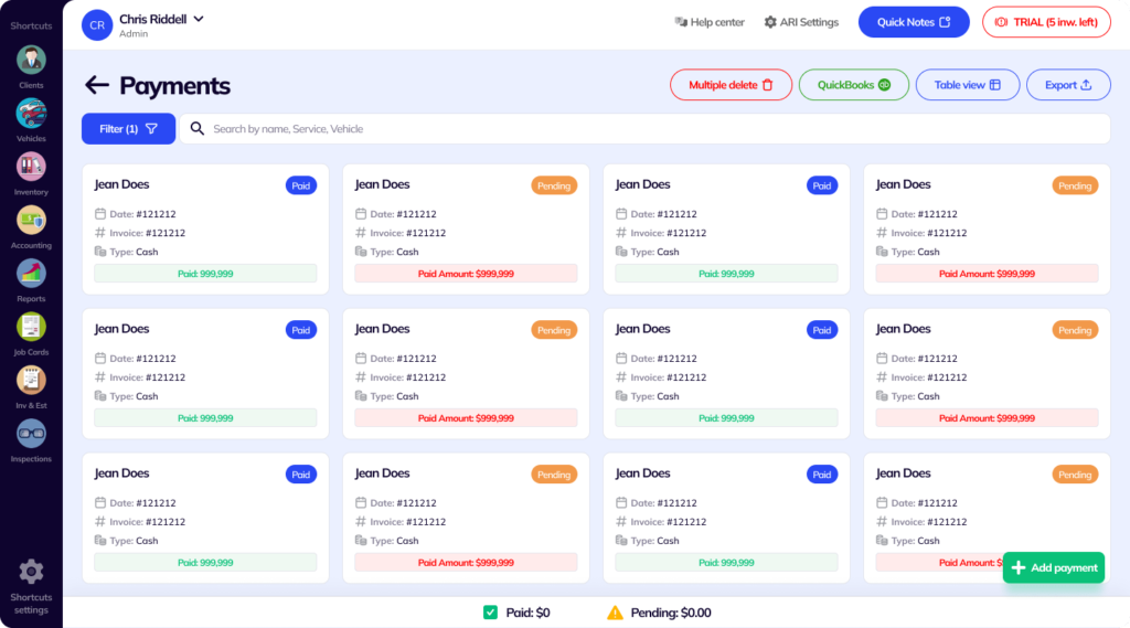Payment Feature | ARI