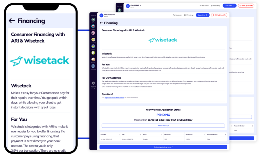 Customer Financing With Wisetack - ARI